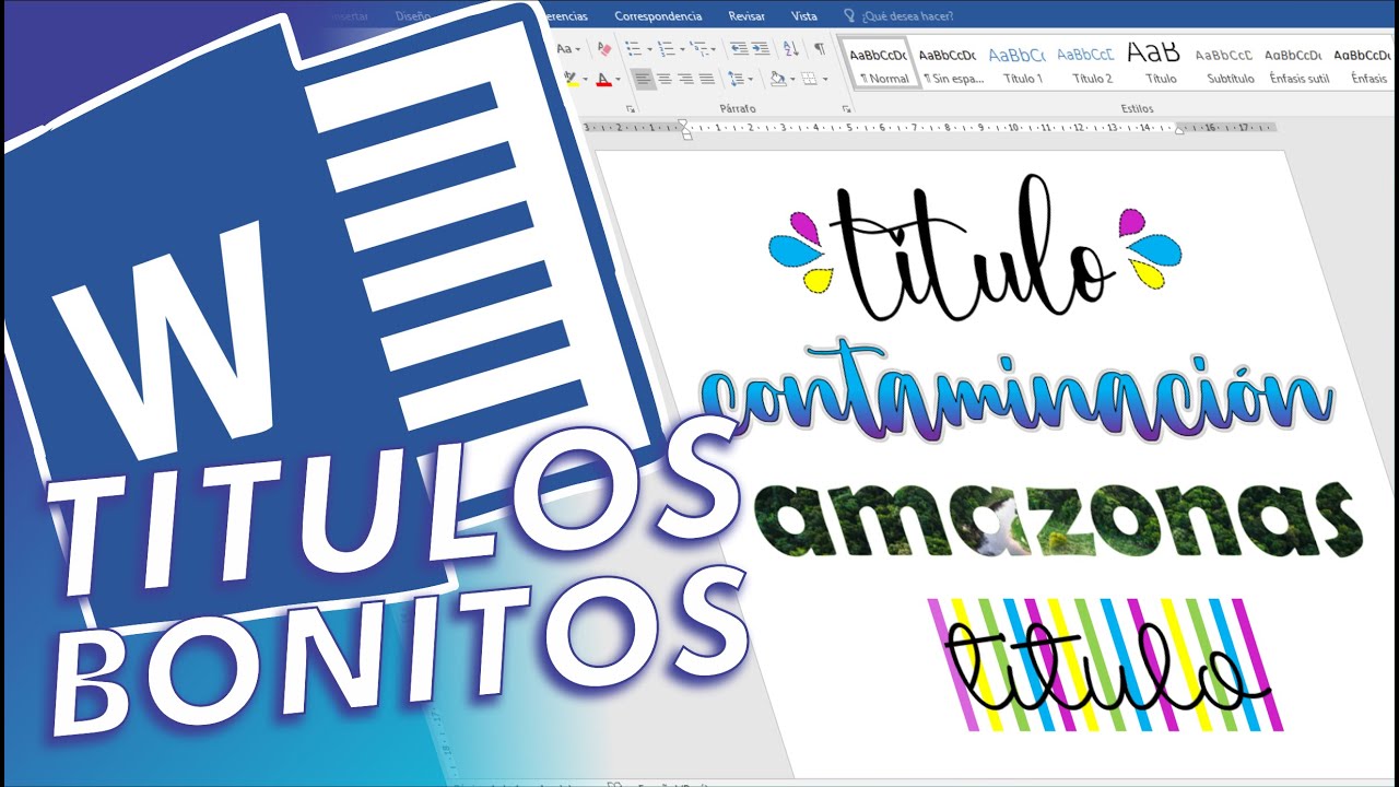 Títulos Bonitos en Word 🌊📔 | Mar de notas | Básico - YouTube