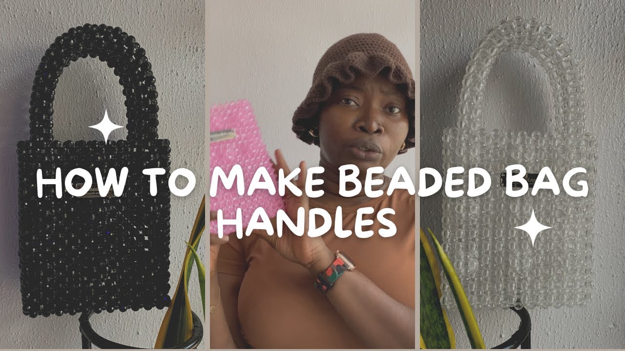 DIY HOW TO MAKE BEADED BAG HANDLES || CRYSTAL BEAD BAG - YouTube