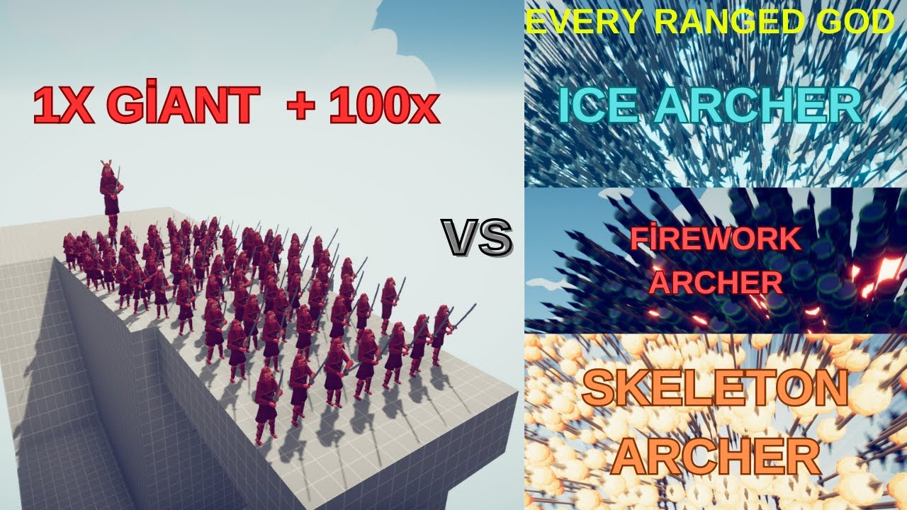 100x ARMY SAMURAİ + GİANT SAMURAİ VS EVERY RANGED UNİT /Totally ...