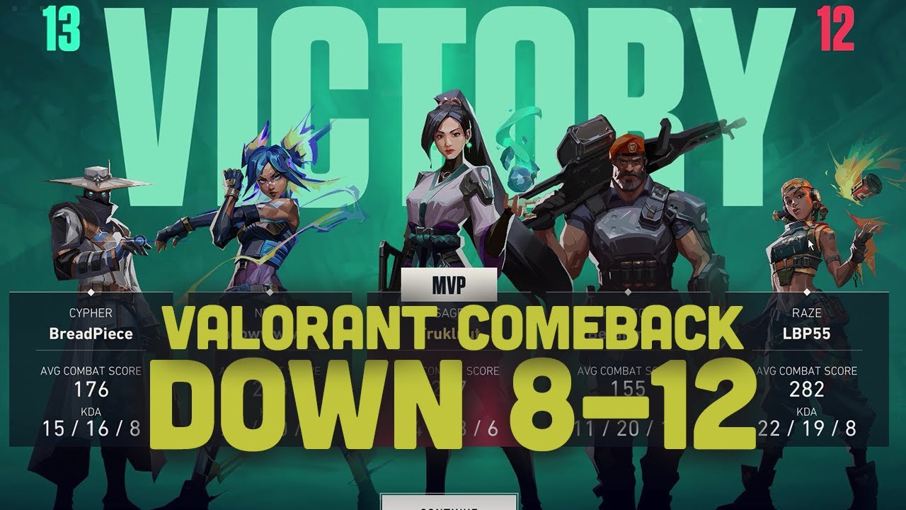 How to mount a comeback in Valorant?? DOWN 8-12 AND WE WON!! #valorant ...