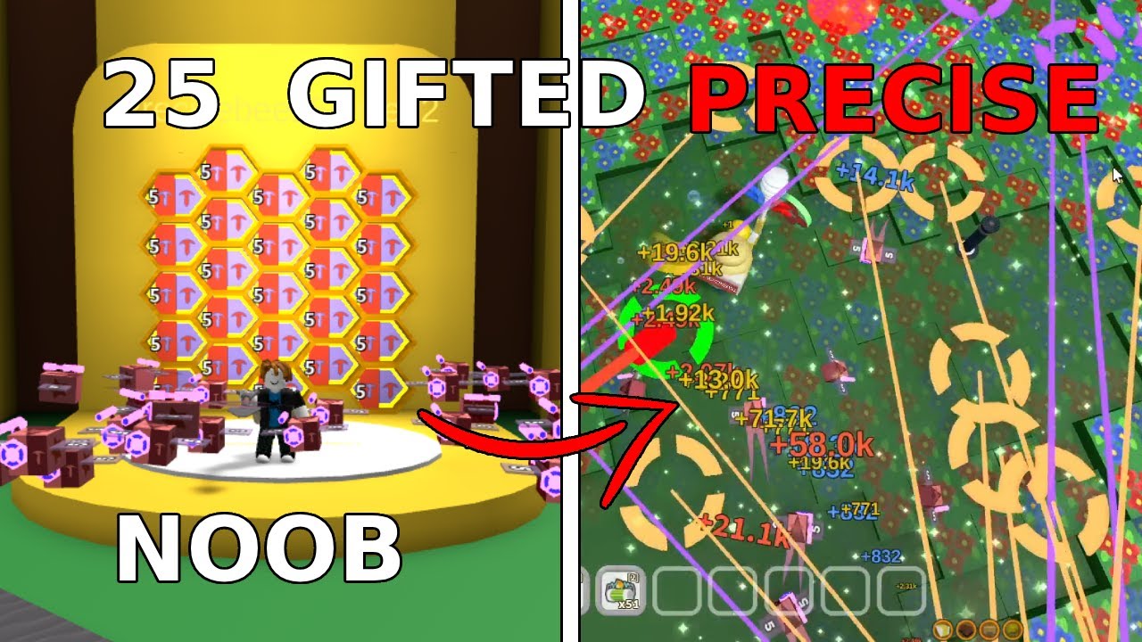 Noob with 25 Precise bees in Bee swarm simulator - YouTube