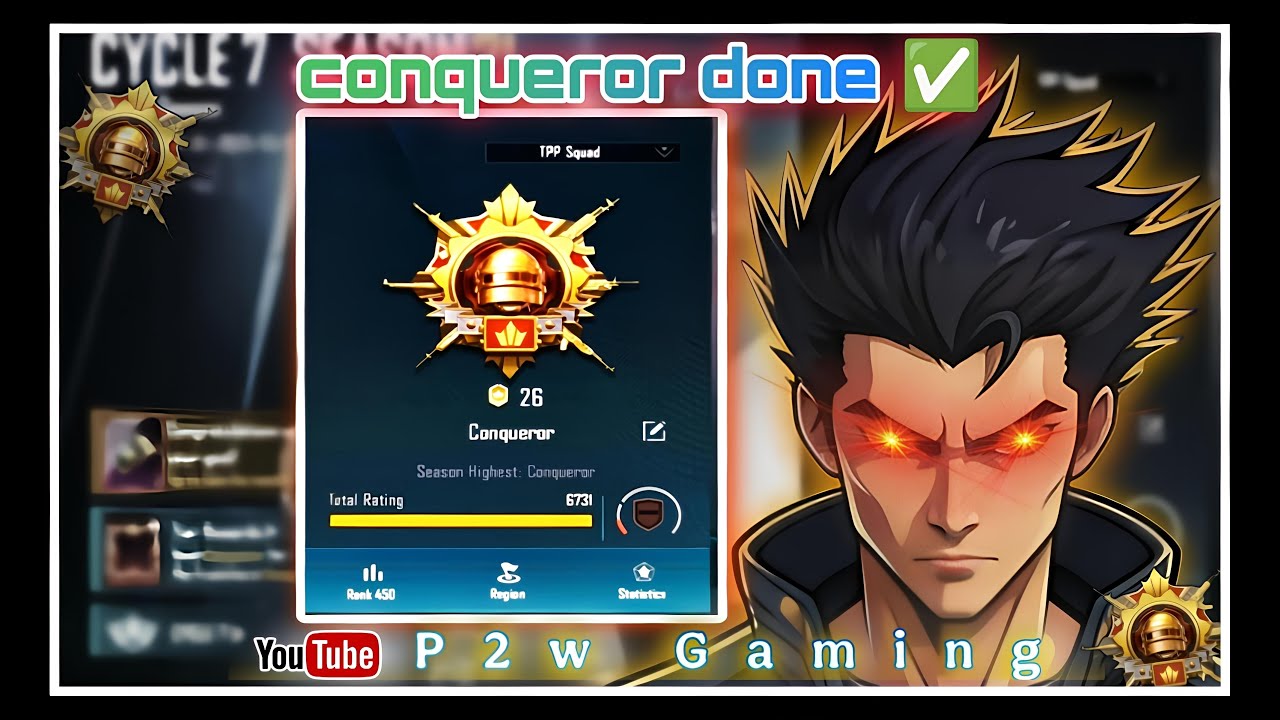 Conqueror complete Let collect frame #bgmilive - YouTube