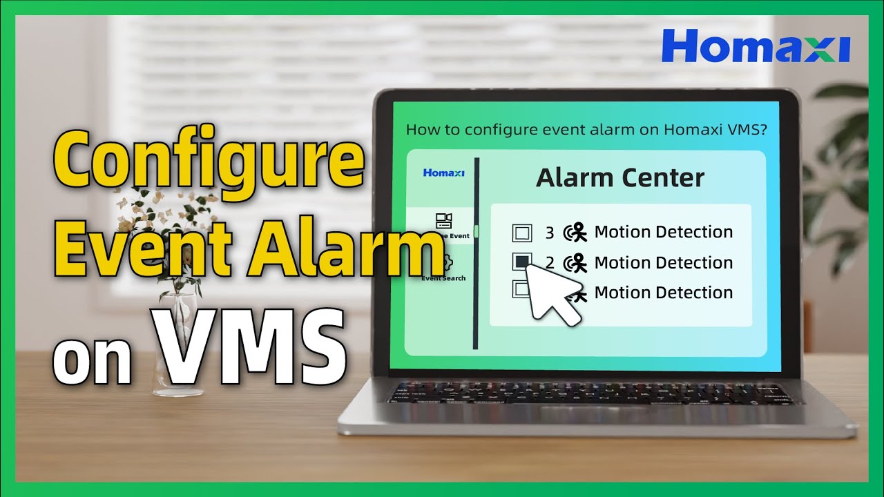 How to configure event alarm on Homaxi VMS? - YouTube