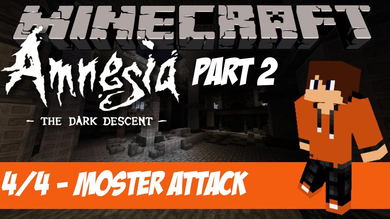 Minecraft - Amnesia Adventure Map Part 2 (4/4) - MONSTER ATTACK - YouTube