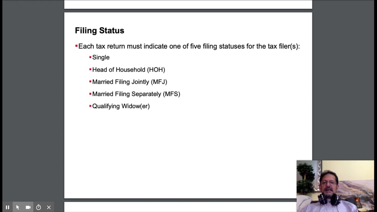 Filing Status 1 - YouTube