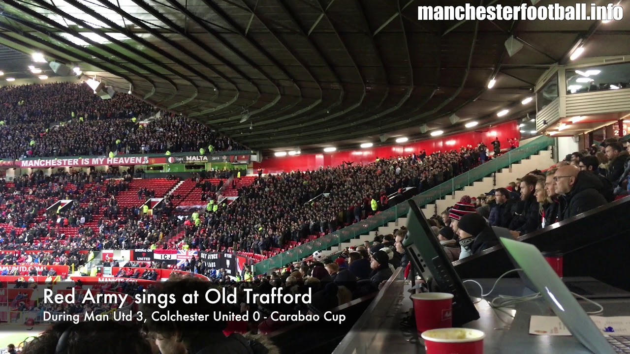 6 minutes of The Red Army singing at Old Trafford in the Carabao Cup ...
