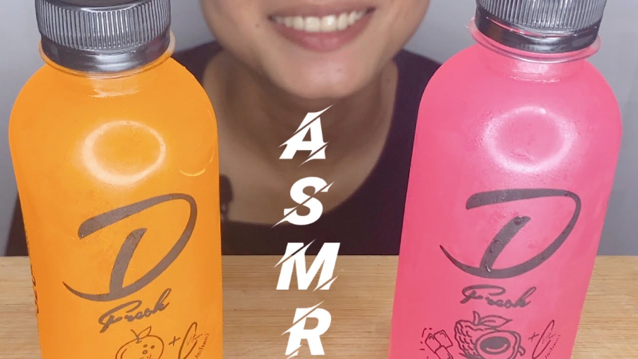 ASMR Drinking Fruit Juice, Drinking Sound - YouTube