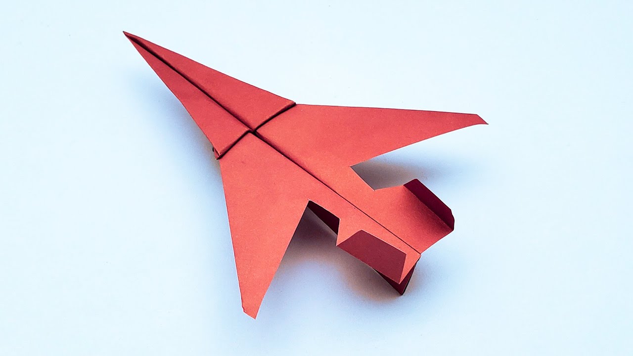 How To Make a Jet Fighter Paper Airplane | Over 150 Feet | Origami ...