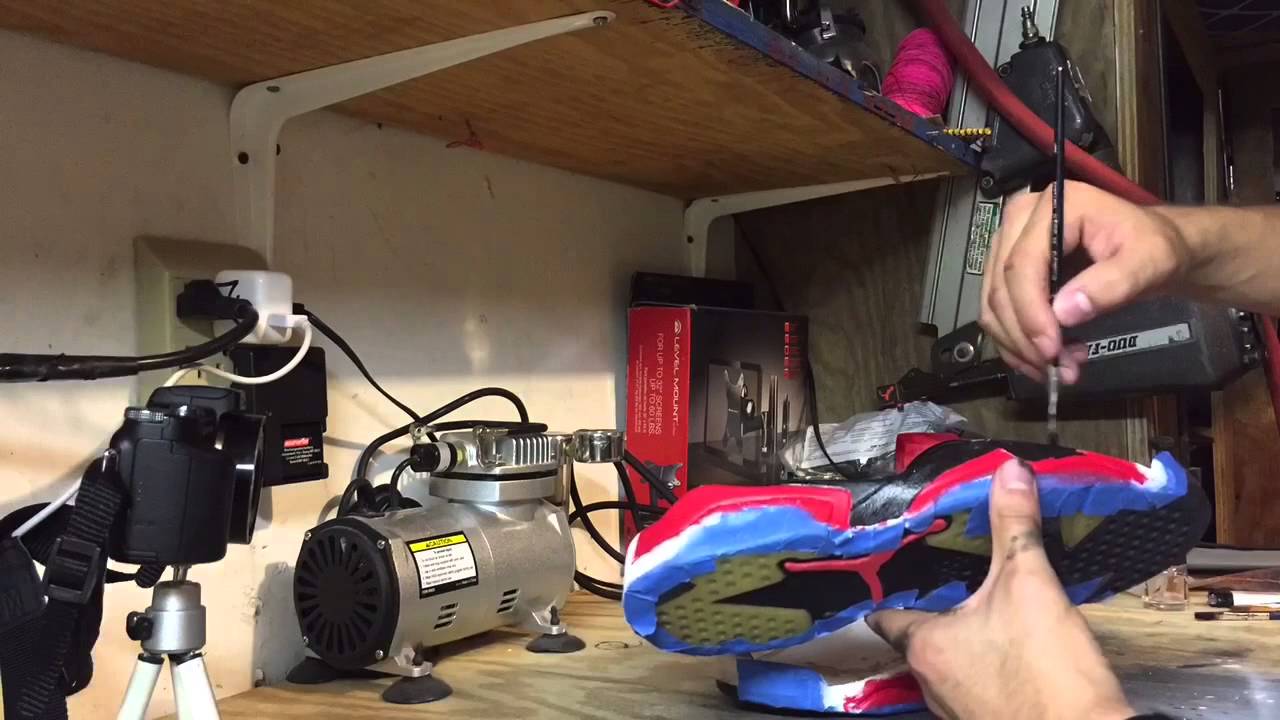 Sole swap tutorial part 3 (midsole Repaint!) - YouTube