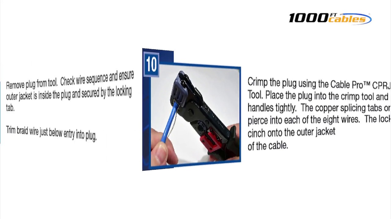 Installation Instructions for an RJ45 Modular Plug on CAT6 Cable ...