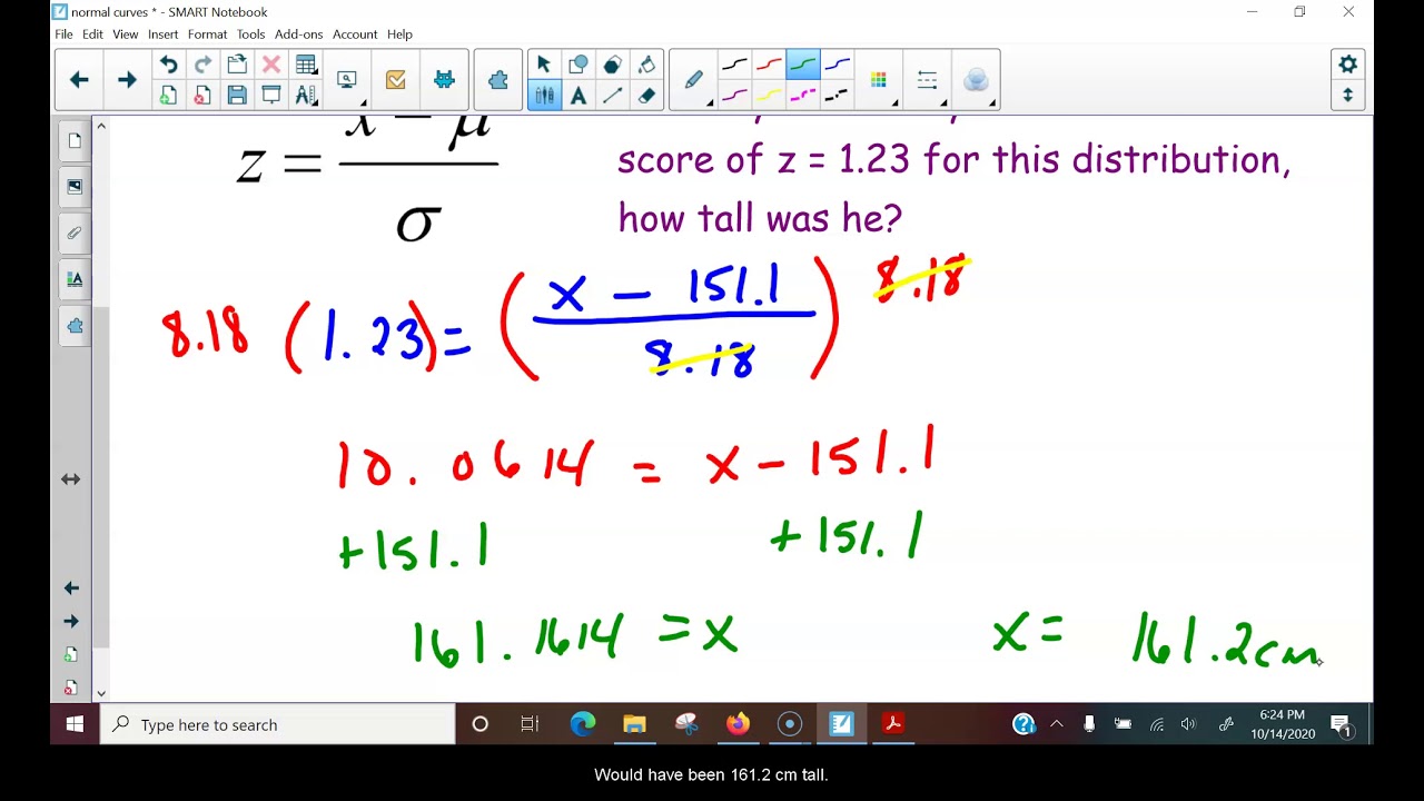 Solving for other variables in the z score formula - YouTube