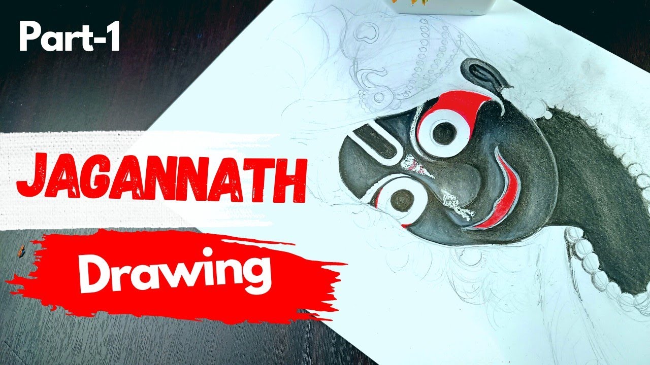 How to draw Lord Jagannath creative drawing step by step part 1 - YouTube