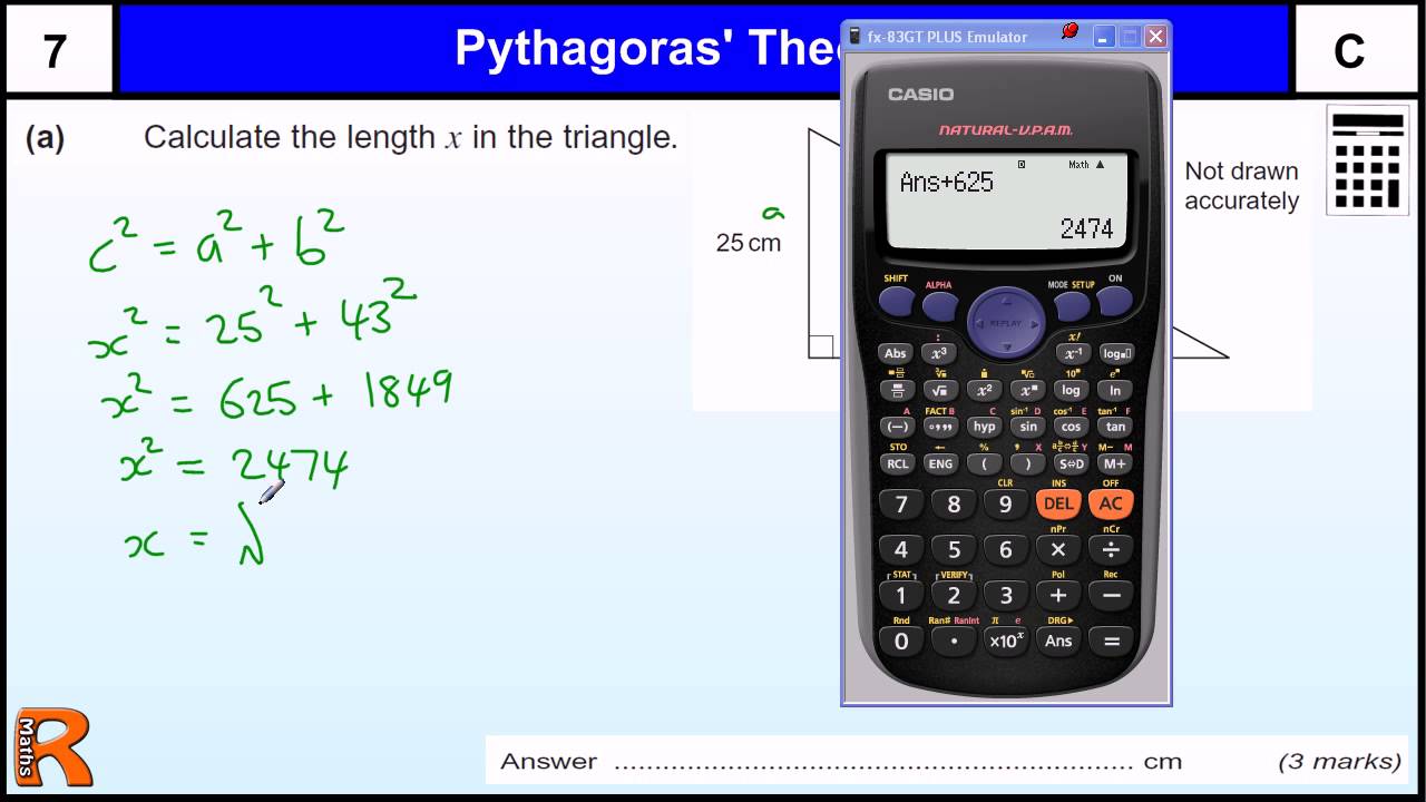 Pythagoras Theorem Gcse Maths Revision Exam Paper Practice And Help Youtube