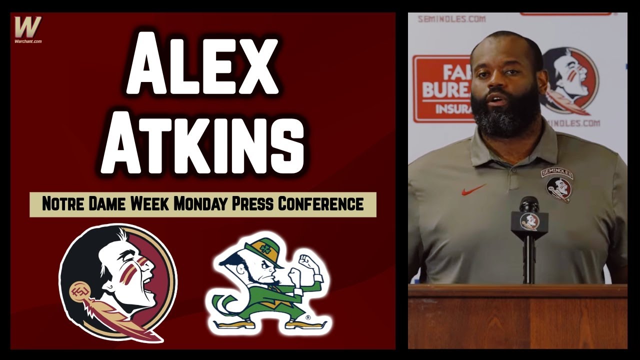 Alex Atkins Press Conference Notre Dame Week | North Carolina Recap ...