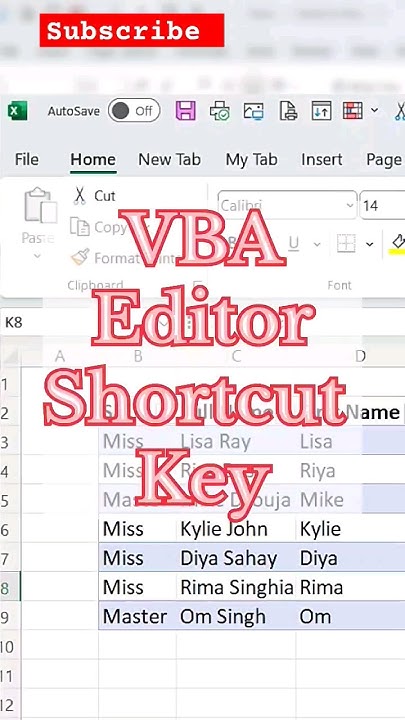 VBA Shortcut #excel #exceltutorial #shortcutkeys #shortsvideo #shortvideo #shortviral # ...