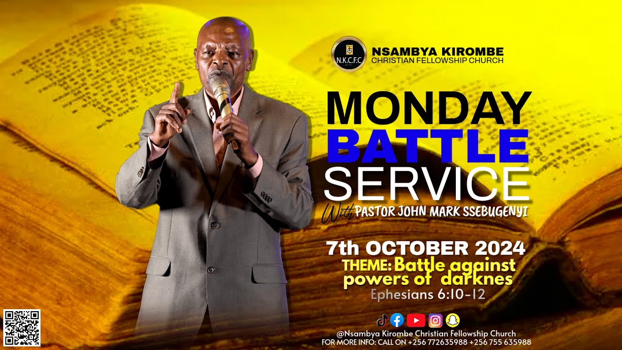 PASTOR JOHN MARK SSEBUGENYI || MONDAY BATTLE SERVERCE | 7th. OCTOBER ...