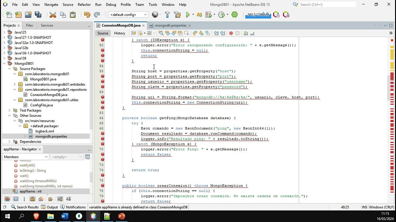 Conectando Java y MongoDB 7. Pool de conexiones. - YouTube