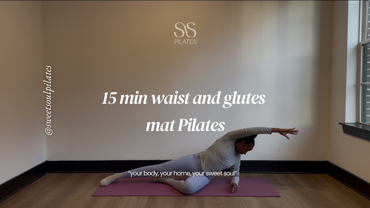 15 min waist and glutes, mat Pilates workout || virtual Pilates - YouTube