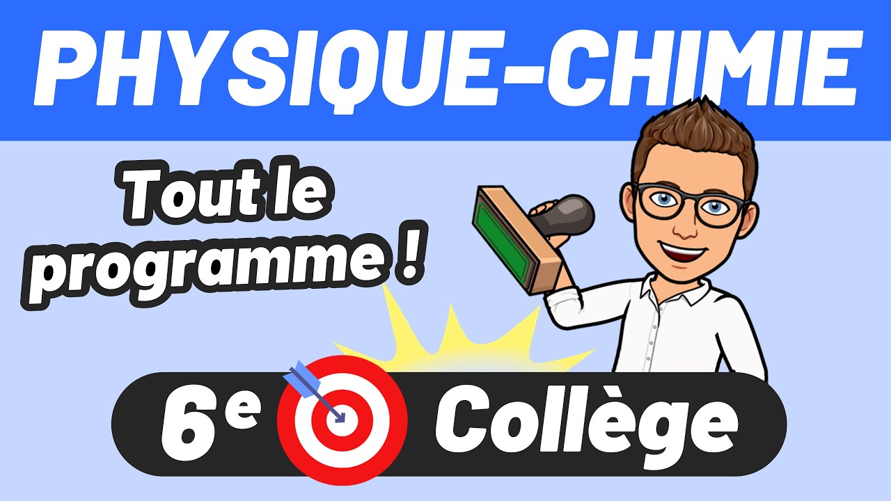 🎯 Programme de PHYSIQUE-CHIMIE Classe de 6e 💪 Cours complet ! | Collège ...