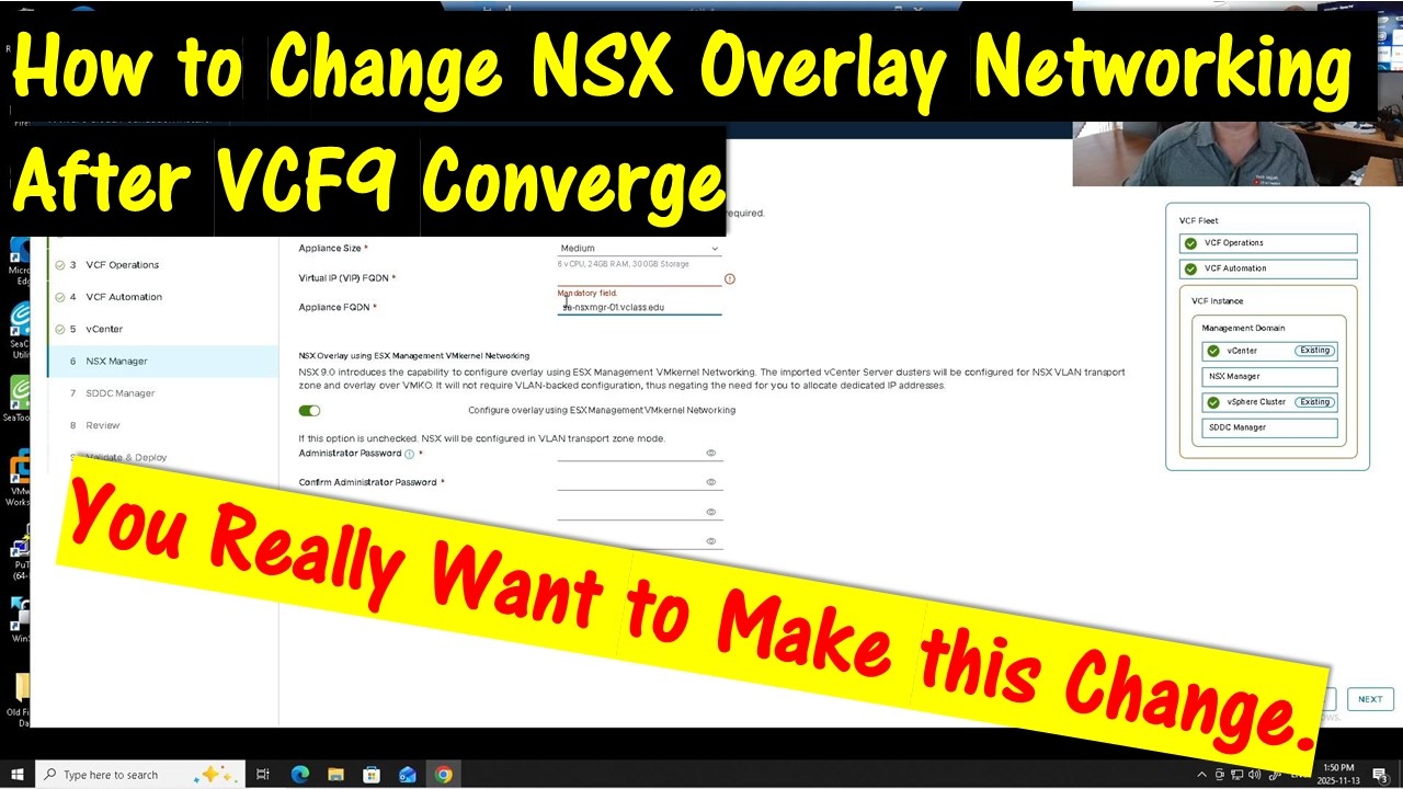 How to Change NSX Overlay Networking After VCF9 Converge: You Really ...
