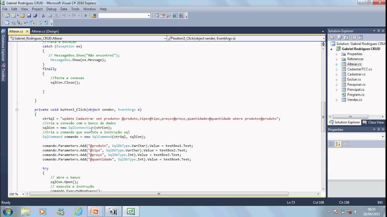 ALTERAR CADASTRO C# - YouTube