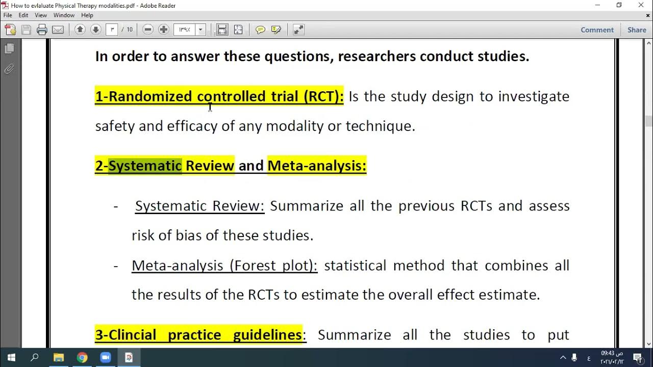 1-Introduction, Study designs (Randomized Controlled Trial - Systeamtic ...
