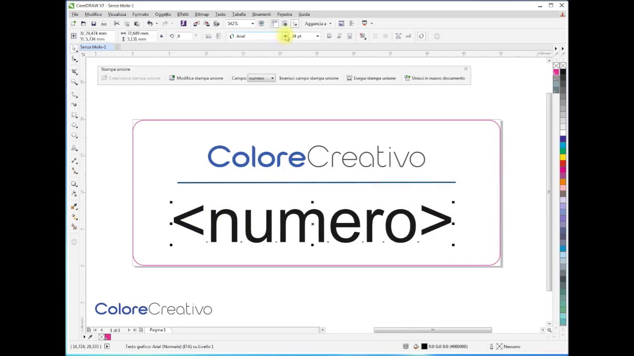Etichette con numerazione progressiva con CorelDraw e VersaWorks - YouTube