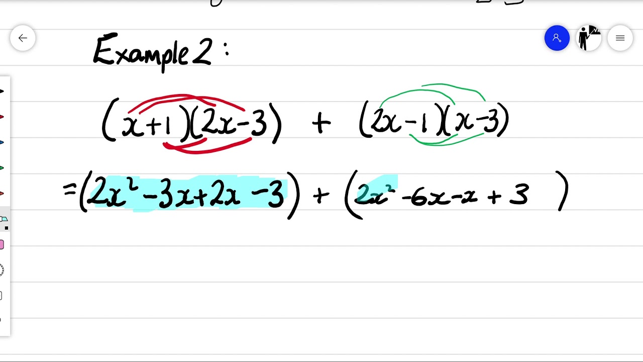 Expanding brackets and simplifying-Example 2 - YouTube