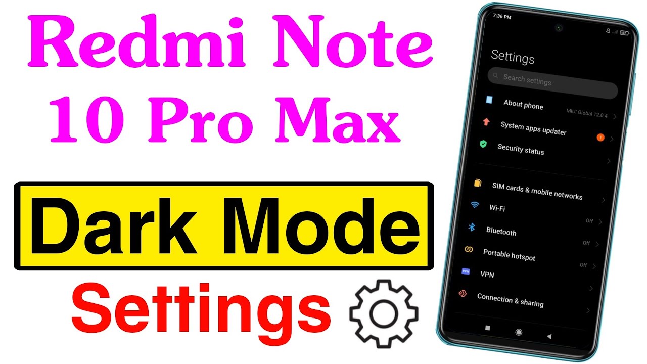 How to Enable Redmi Note 10 Pro Max Dark Mode | Redmi Note 10 Pro Max ...