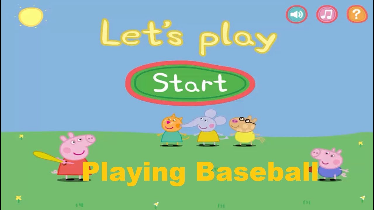 Peppa Pig Play Baseball - YouTube