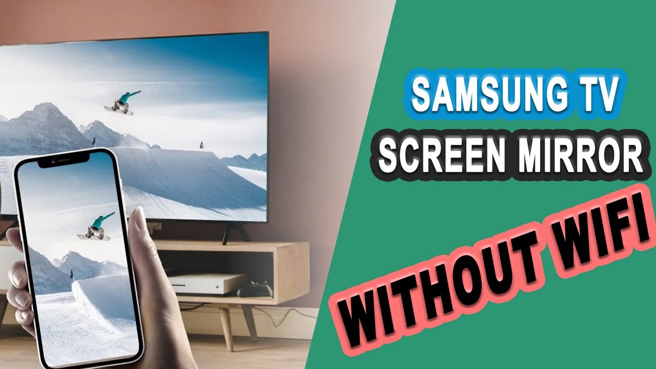 Screen Mirroring IPhone To Samsung TV Without WIFI - YouTube