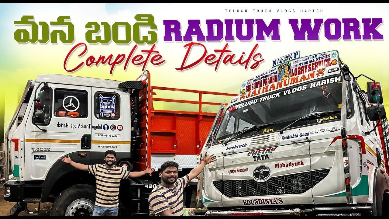 🔧 Garuda Truck Radium Work Completed | Electric Work Next | Telugu ...
