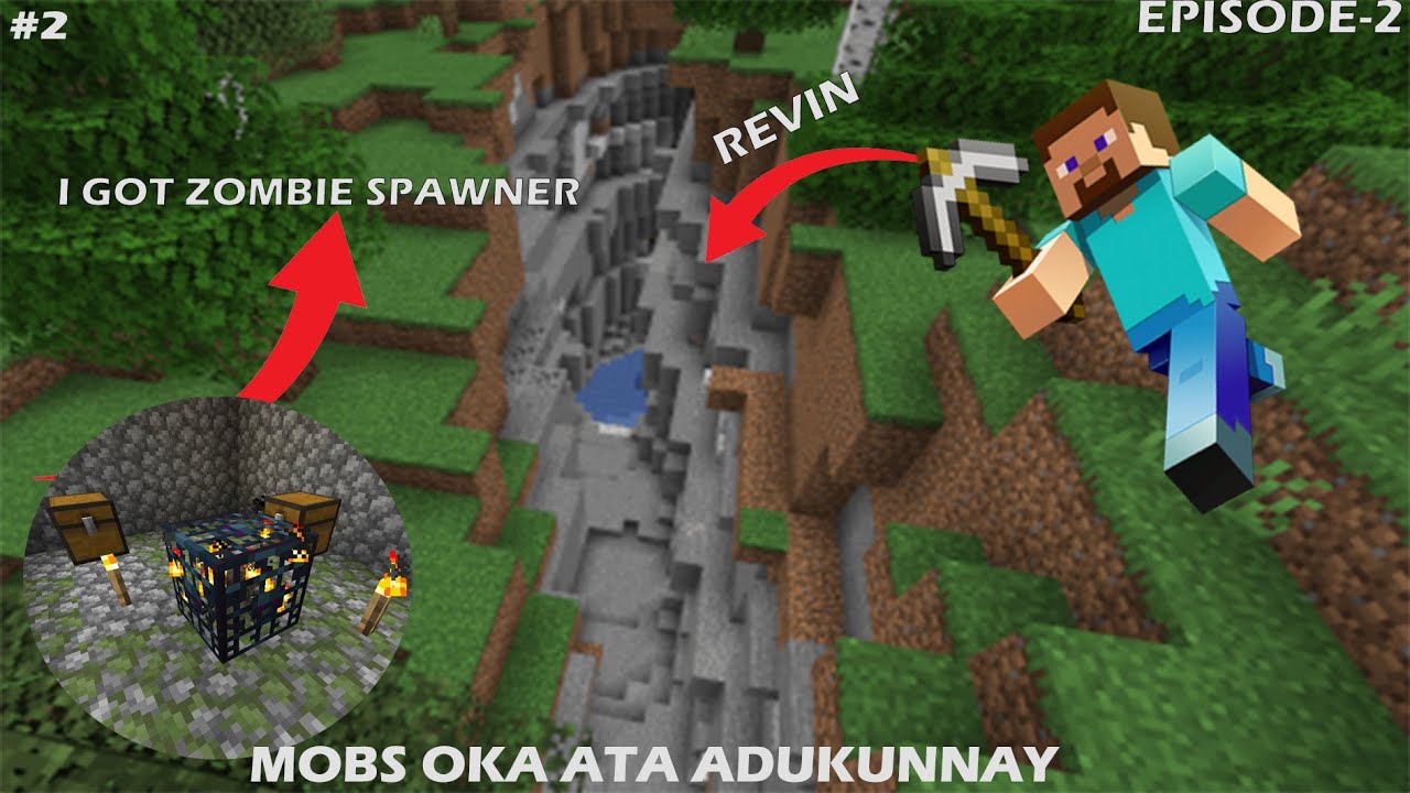 I got revin and zombie mob spawner / minecraft solo survival episode 2 ...