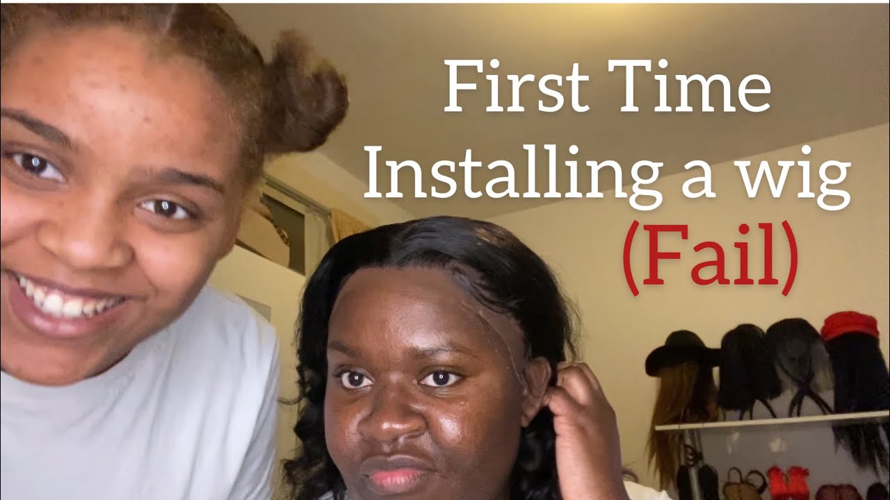 First Time installing a lace frontal wig ! FAIL - YouTube