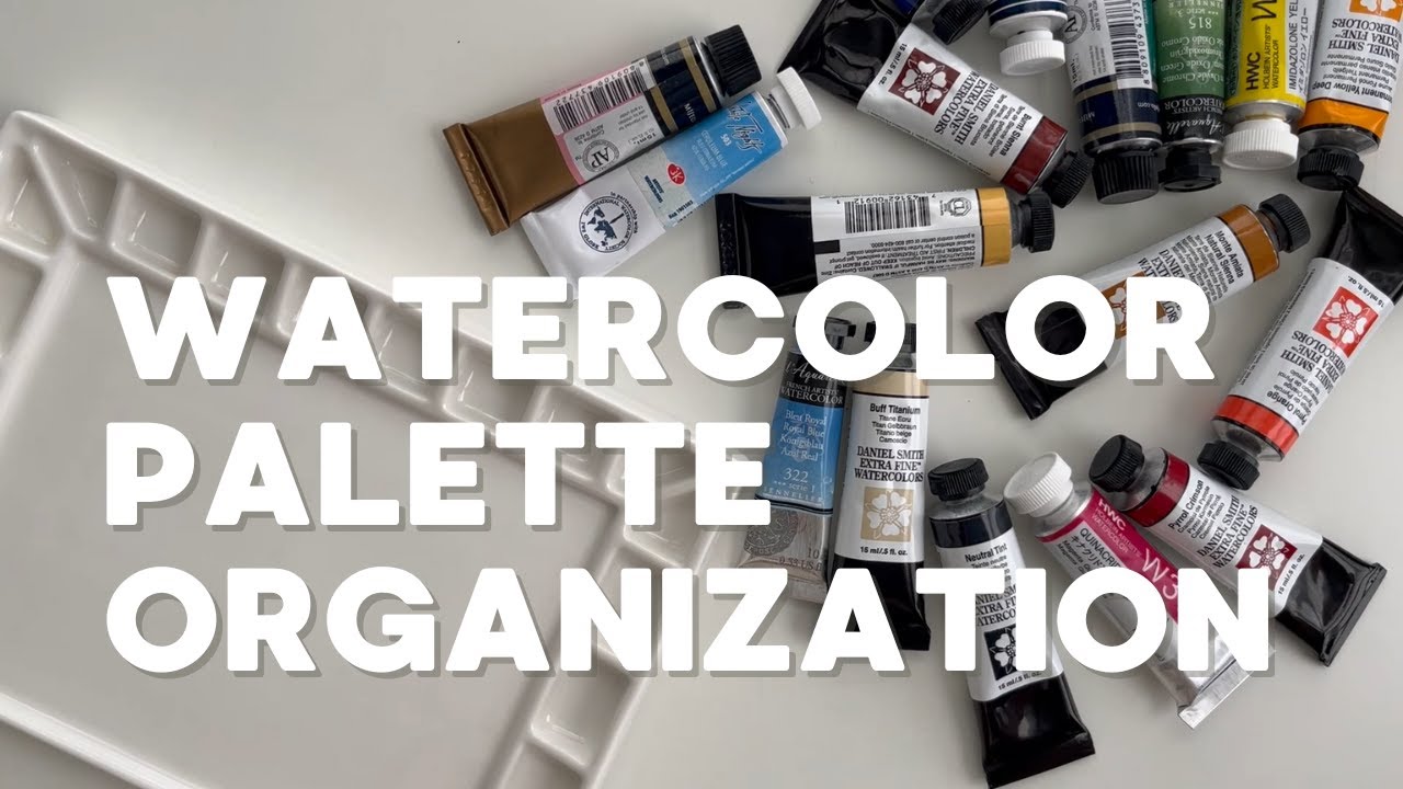 How I Organize My Watercolor Palette - YouTube