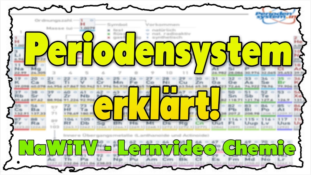 Das Periodensystem (Aufbau) erklärt - NaWiTV Lernvideo Chemie - YouTube