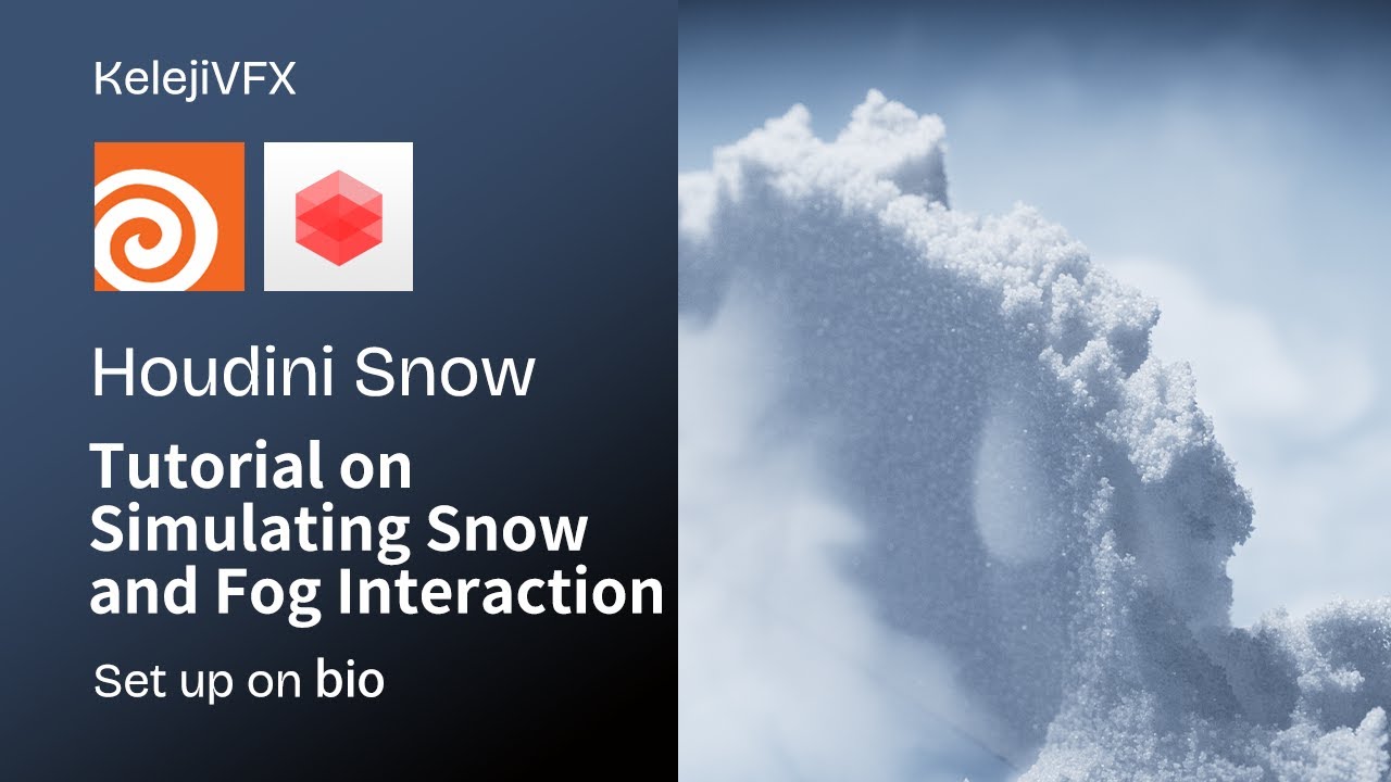 Tutorial on Simulating Snow and Fog Interaction#houdini #cinema4d # ...