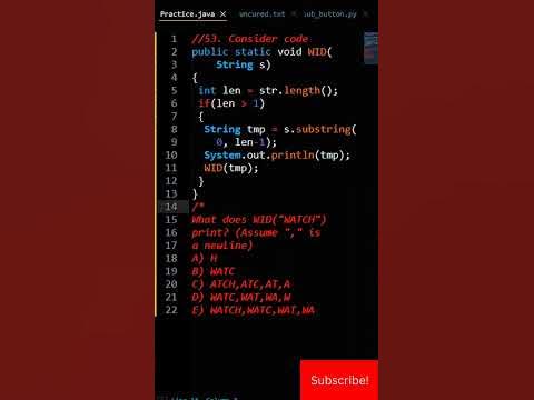 AP Computer Science A MCQ 53 #apcsa #apcs #java #shorts - YouTube