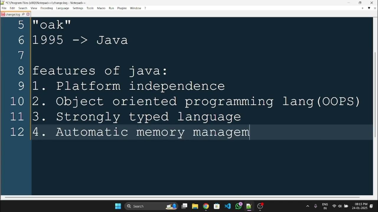 Java Class 1 : Basics Of Java - YouTube
