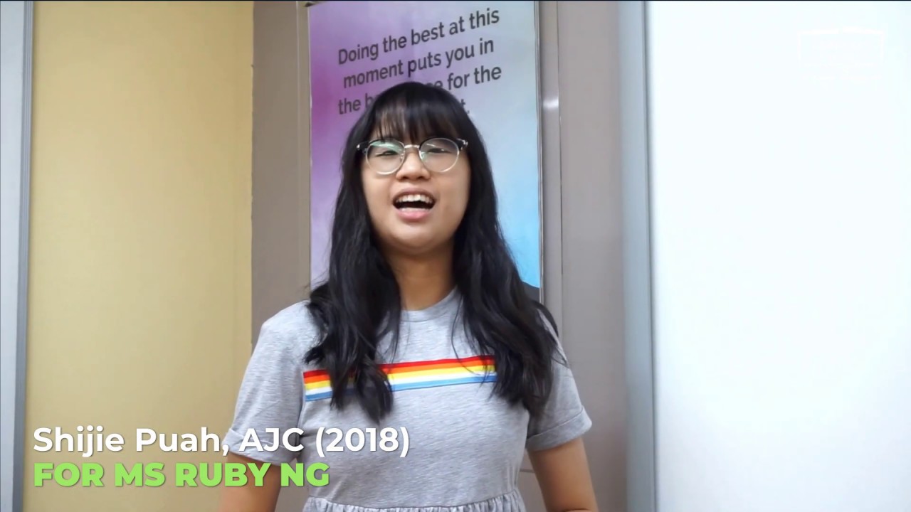 Shijie's testimonial for her math teacher, Ms Ruby Ng - YouTube