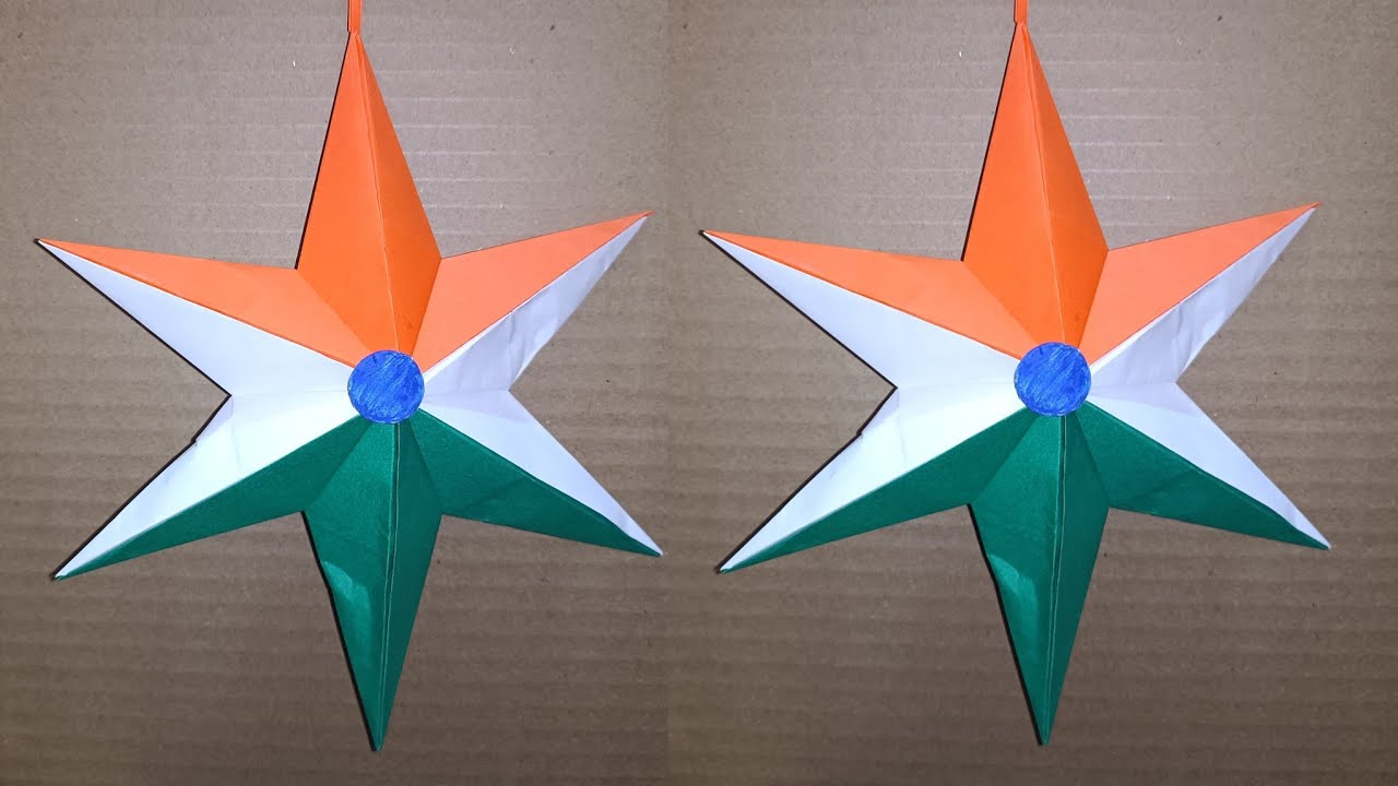 Republic Day Paper Craft / Tricolor Paper/ Republic Day/ Independence ...