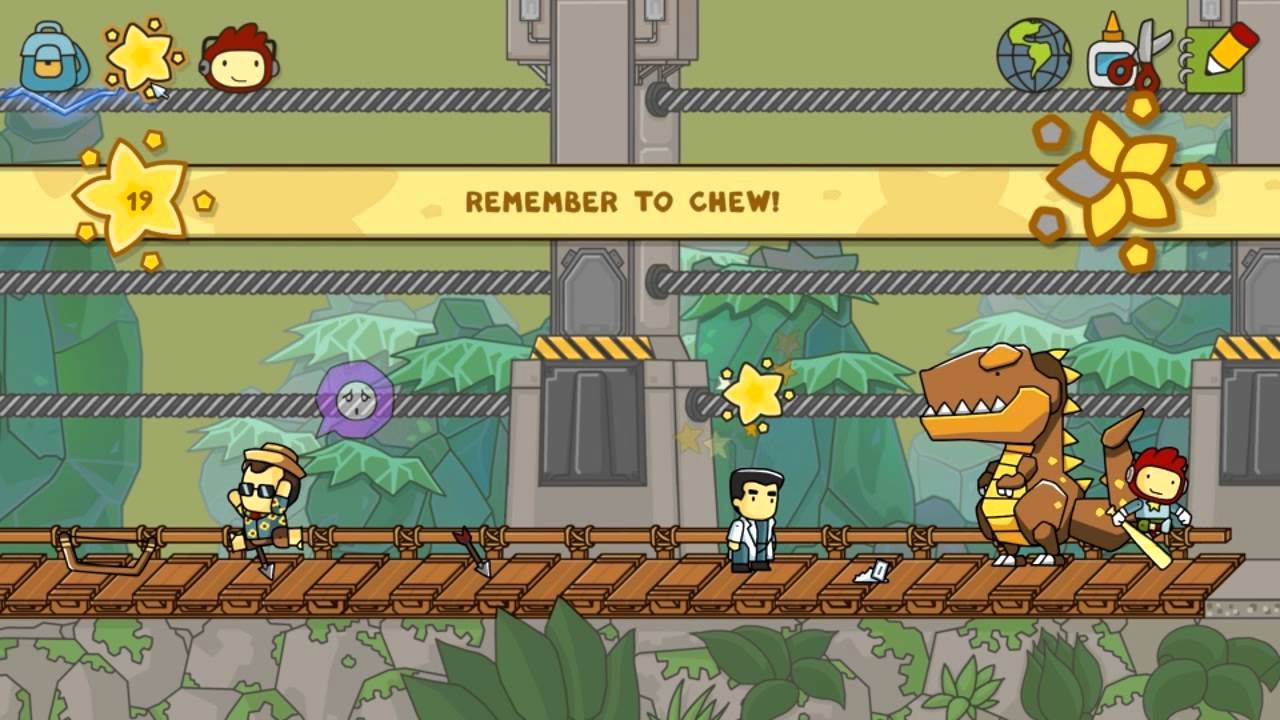 Scribblenauts Unlimited: Dinosaur King of the Golden Bat! - YouTube