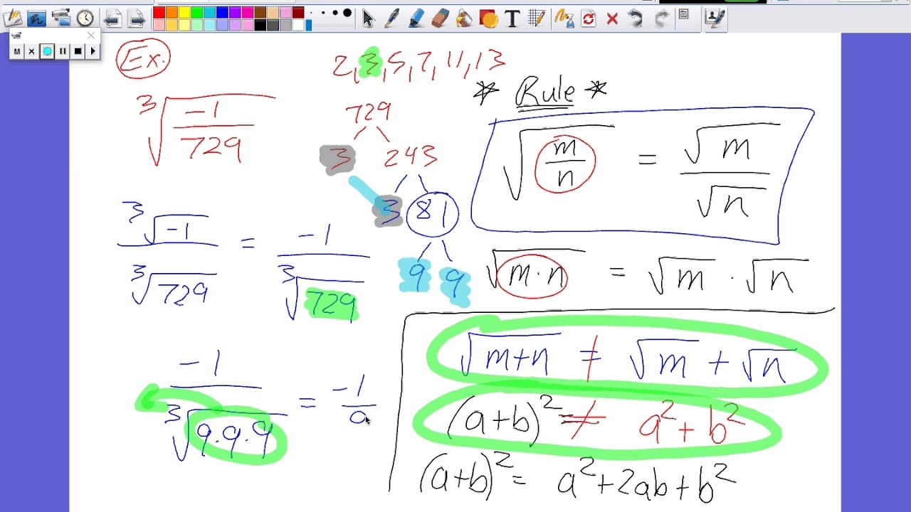 Algebra 2 | Unit 6 - Radicals | Day 1 (Part 2) - YouTube