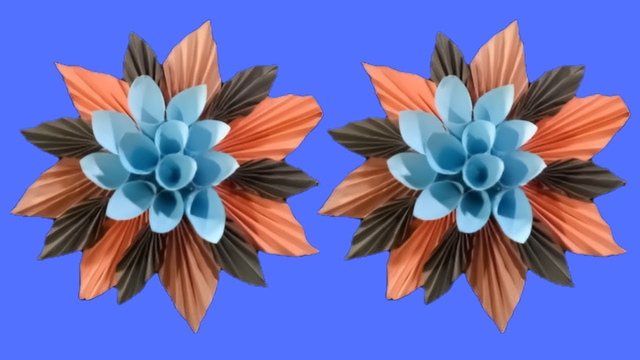 Kagoj diye ful banano / Paper craft for home decoration / কাগজের ...