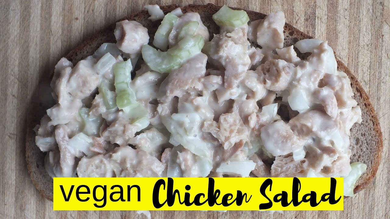 😋 THE BEST VEGAN CHICKEN SALAD | Plant Based High Protein Recipe ...