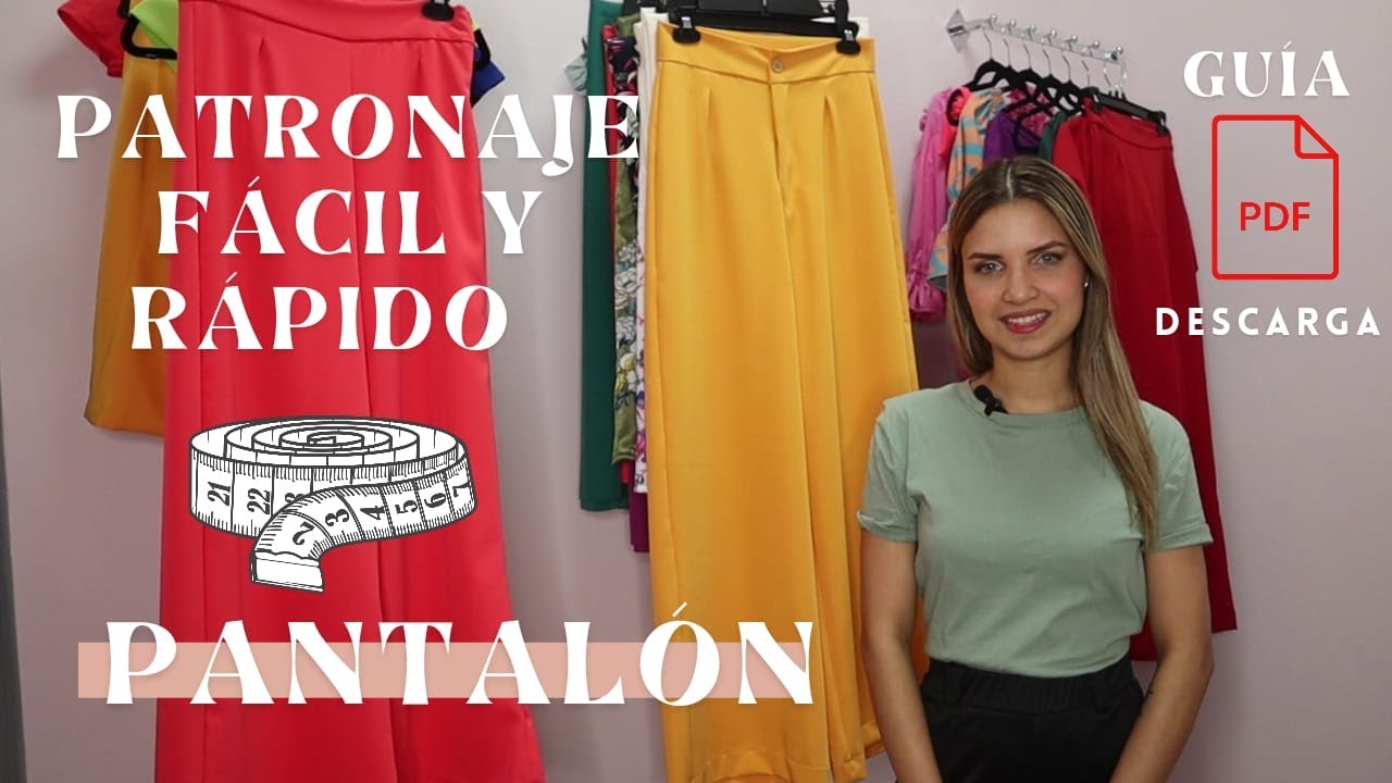 COMO HACER UN PATRÓN DE PANTALÓN FACIL Y RAPIDO | TUTORIAL | PDF - YouTube