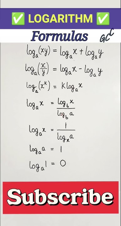Check it out | Logarithm Formulas #shorts #maths #logarithm #saketsir ...