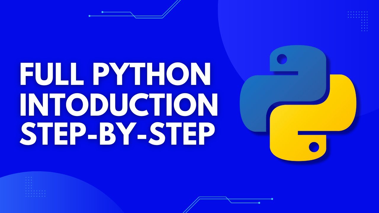 Python Introduction To Setup Full Tutorial Python Programming Youtube