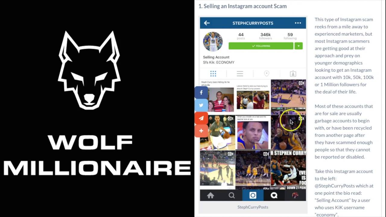 Top 5 Instagram Scams - YouTube