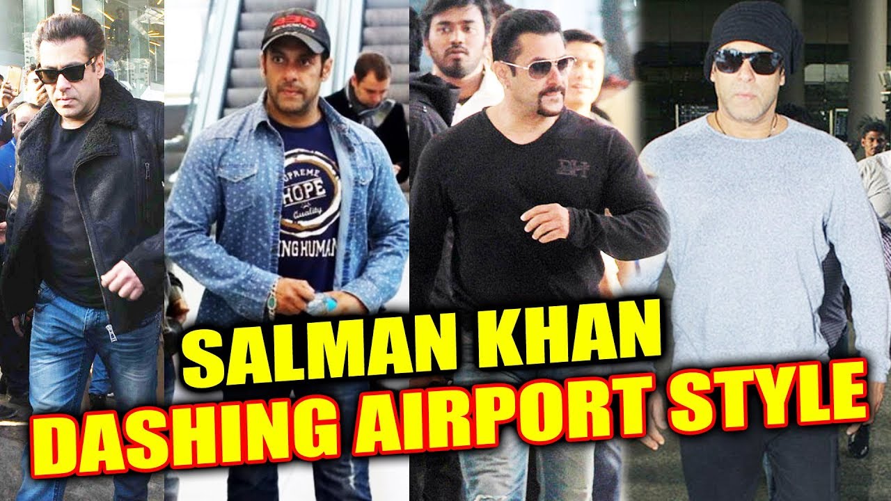 Salman Khan's DASHING AIRPORT Styles - Amazing Compilation - YouTube